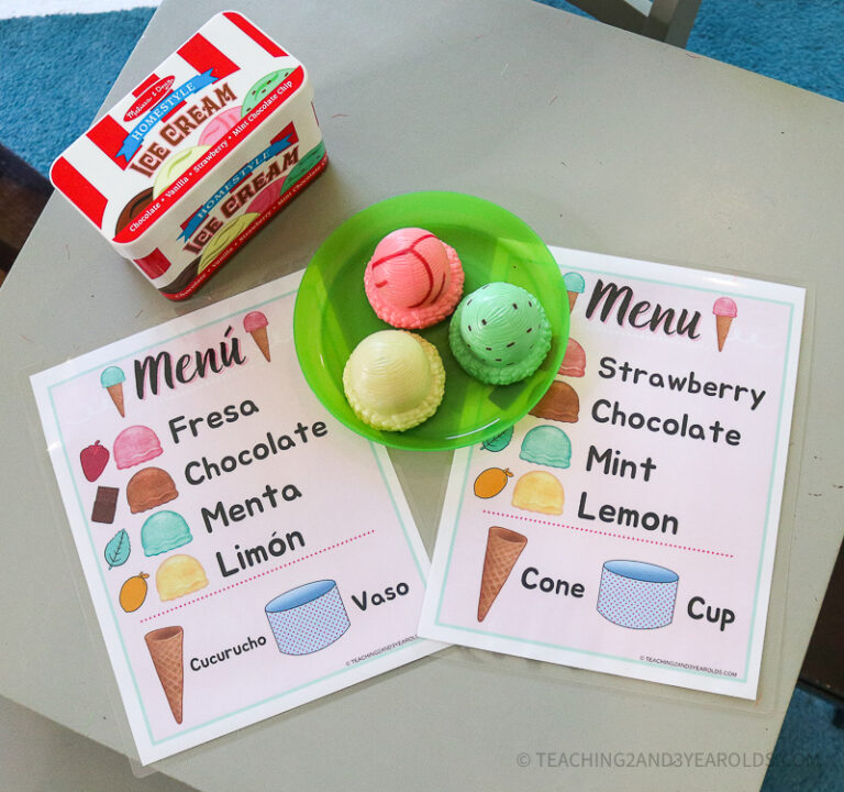 Toddler and Preschool Ice Cream Dramatic Play