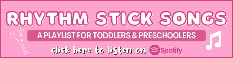 Easy Rhythm Sticks Activities for Toddlers and Preschoolers