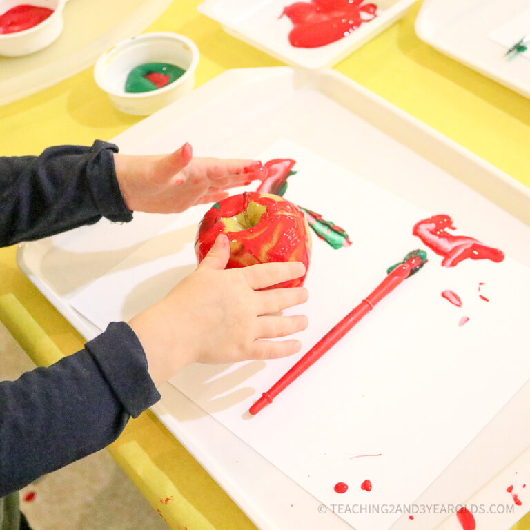 Painting With Apples {And Then Washing Them!}