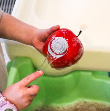 Painting With Apples {And Then Washing Them!}