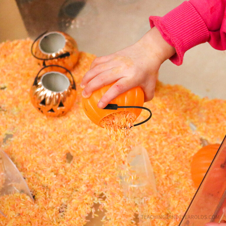 Fine Motor Pumpkin Sensory Table