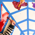 Colorful Spider Web Art Activity