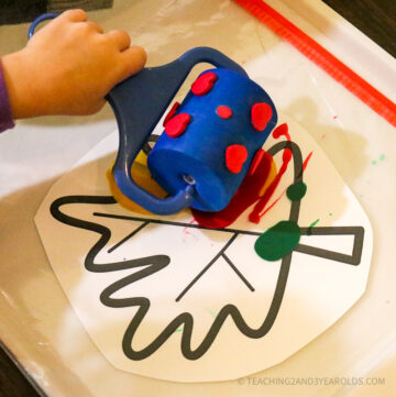 Colorful Leaf Craft Painted In A Baggie