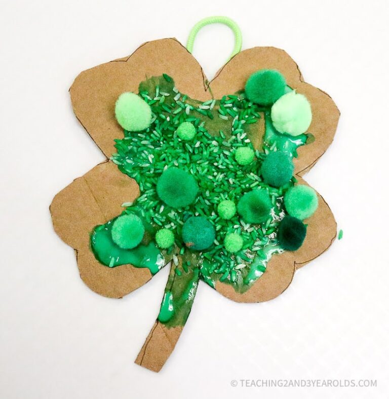 Pom Pom Toddler Shamrock Craft