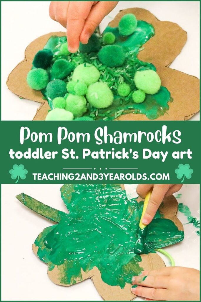 Pom Pom Toddler Shamrock Craft