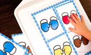 Winter Clothing Color Matching Activity