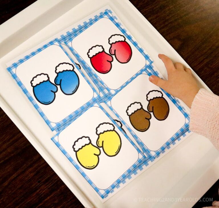 Winter Clothing Color Matching Activity