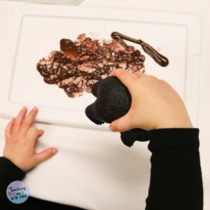 Easy Toddler Bear Tracks Painting Activity
