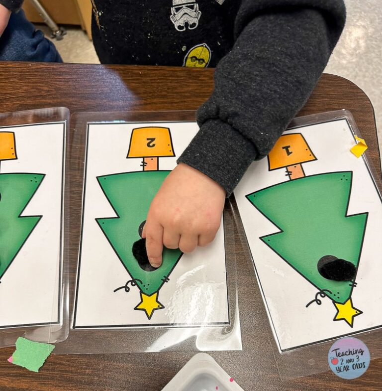 Christmas Tree 1-6 Counting Activity Printable