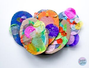 Colorful Cardboard Easter Egg Craft