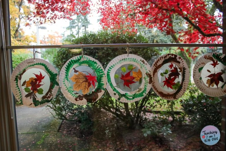 Fall Leaf Suncatchers Craft