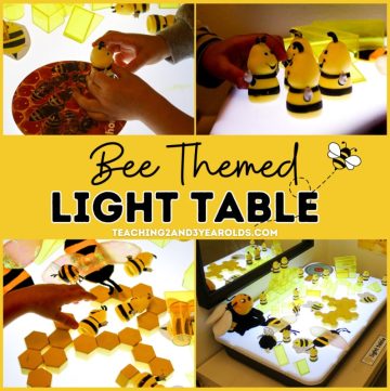 Preschool Bee Theme Light Table