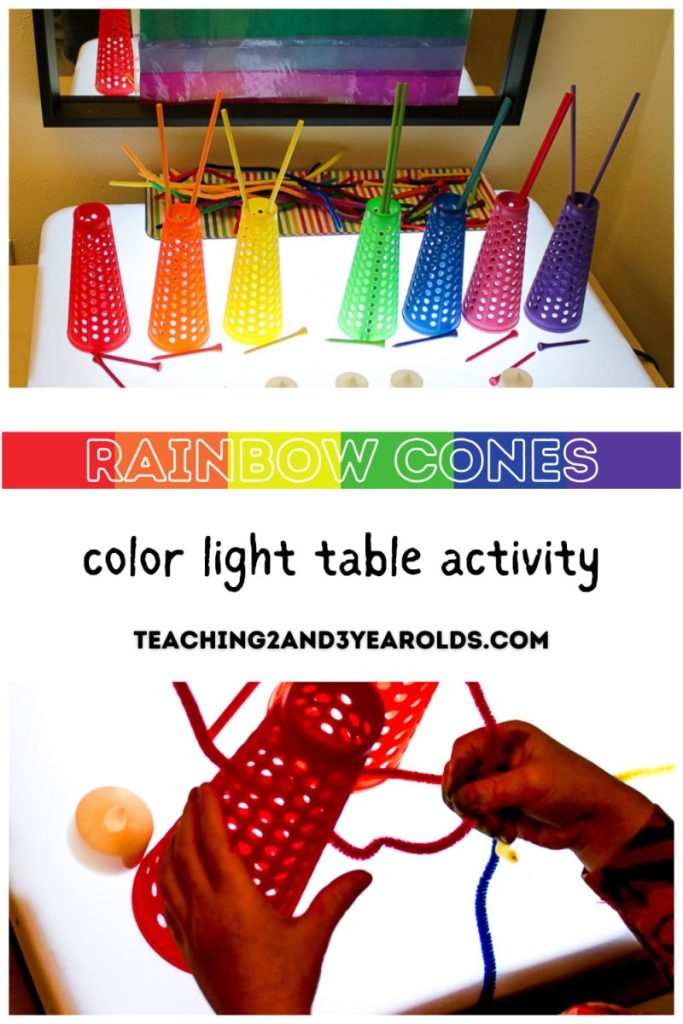 preschool rainbow light table