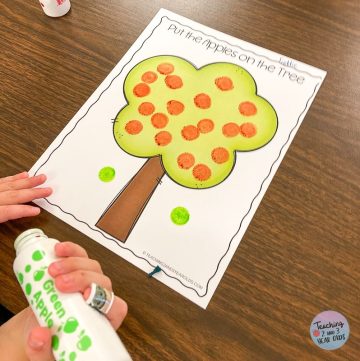 Put the Apples on the Apple Tree Free Printable