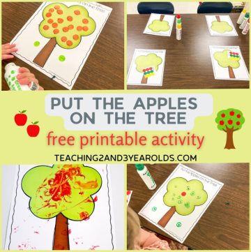 Put the Apples on the Apple Tree Free Printable