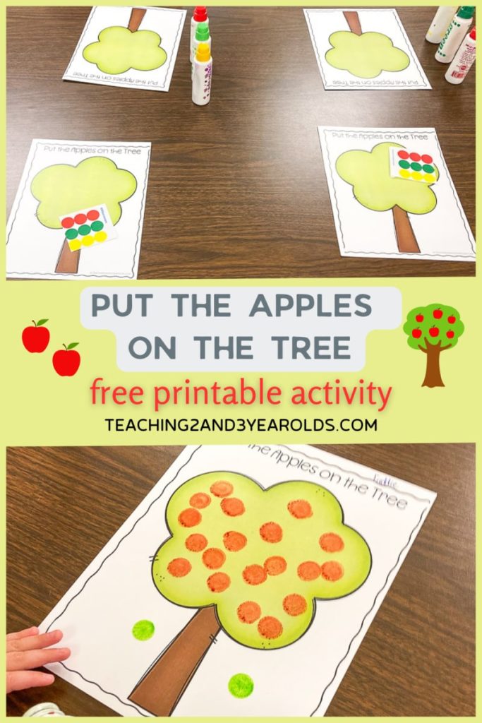 Put the Apples on the Apple Tree Free Printable