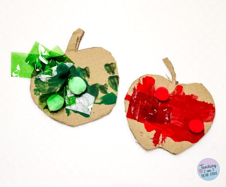 Toddler Cardboard Apple Craft