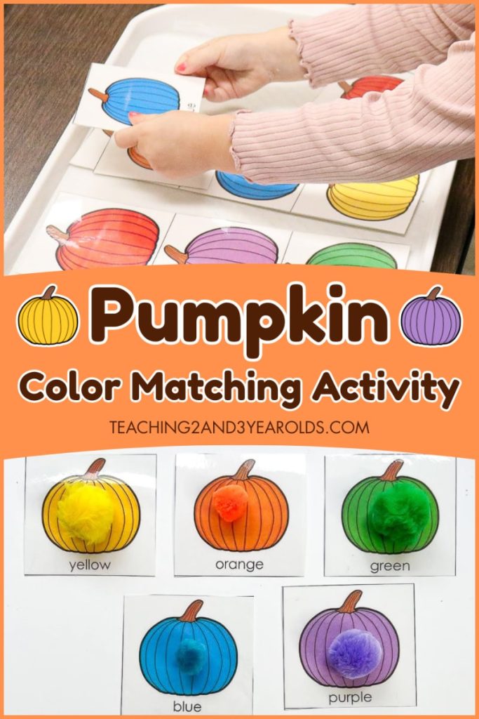 Preschool Pumpkin Circle Time Color Matching Activity